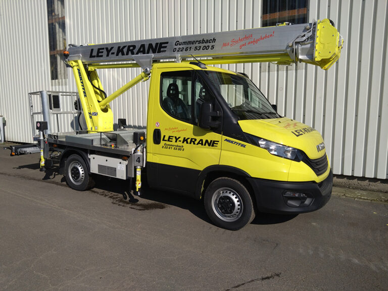 Neu im Fuhrpark: Die LKW Arbeitsbühne MULTITEL MZ 250 - Ley Krane